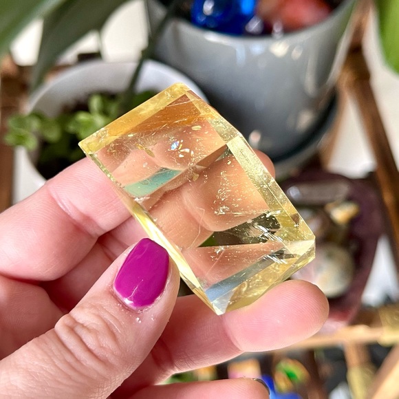 Accents | Rainbow Flash Citrine Positivity Crystal Freeform | Poshmark